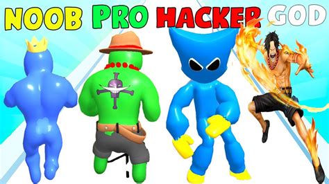NOOB Vs PRO Vs HACKER Vs GOD In Merge Run Rainbow YouTube