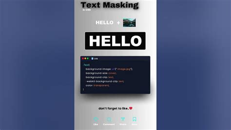 Text Masking In Css Css Webdesign Html Webdevelopment Youtube