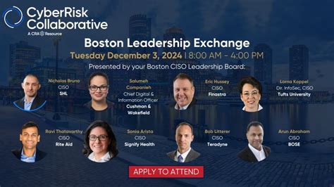 Cyberrisk Collaborative On Linkedin Boston Ciso Cybersecurity Networking Craevents