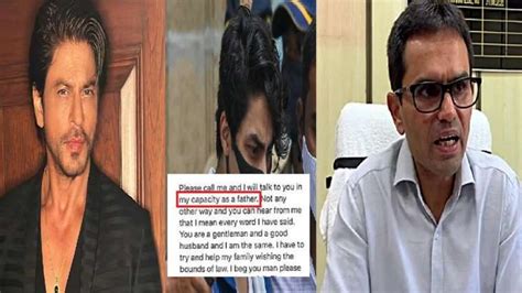 he will be shattered shah rukh khan s chat with former ncb officer sameer wankhede s surfaces