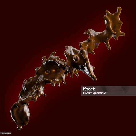 고립 된 작은 물방울으로 스 하 플 초콜릿 래 3 차원 일러스트 레이 션 3차원 형태에 대한 스톡 사진 및 기타 이미지 3차원 형태 녹기 디저트 토핑 Istock