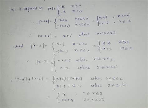 Solved How To Write Expression Without Absolute Value Symbols X 6 Course Hero