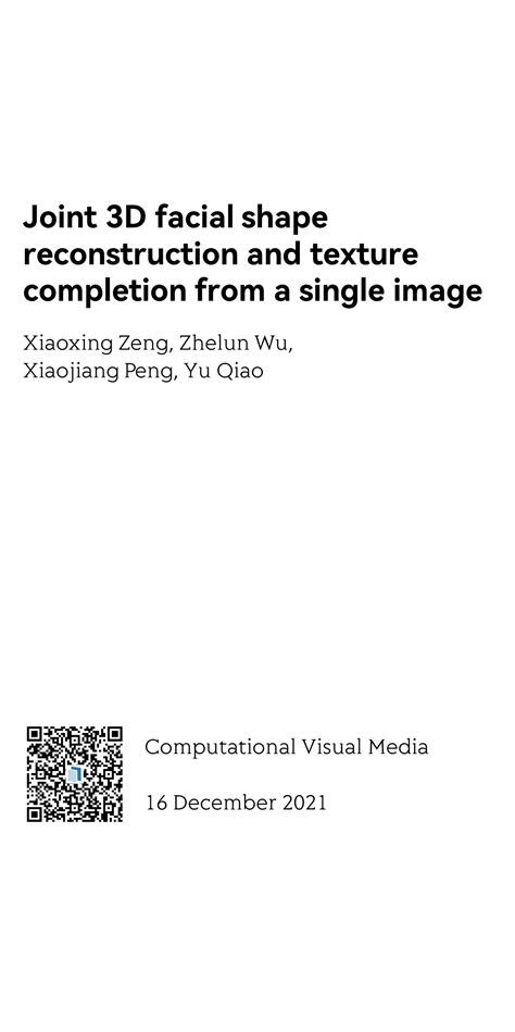 hot paper joint 3d facial shape reconstruction and texture completion