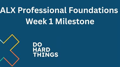 Alx Professional Foundations Week 1 Milestone Tutorial Youtube
