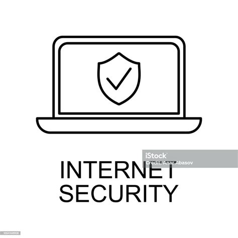 Internet Security Outline Icon Element Of Data Protection Icon With Name For Mobile Concept And