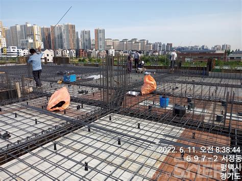 평택 고덕 반디유치원 06 11 보 및 슬라브 철근 배근 마무리 슬라브등 전기 배관 슬리브 설치 작업 정직을 짓는 세라하우징