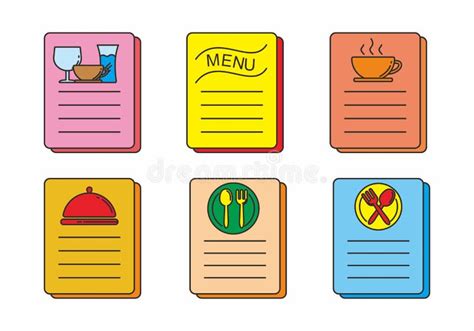 Set Of Menu Icon With Outline Design Menu Vector Illustration Stock Vector Illustration Of