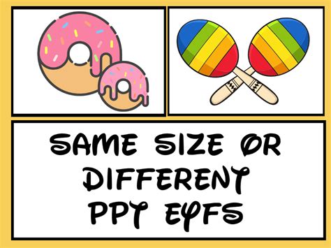 Same Size Or Different Power Point Eyfs Teaching Resources