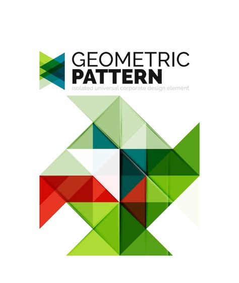 Premium Vector Geometric Triangle Mosaic Pattern Element Isolated On White