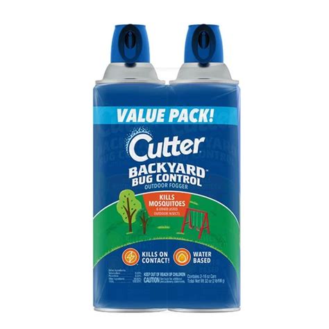 Cutter Backyard Bug Control Outdoor Fogger 2 Count 16 Ounce Aerosol Cans Twin Pack Shopping