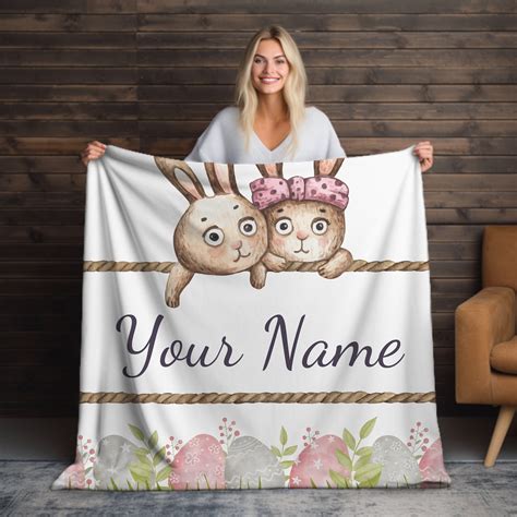 Personalized Easter Blanket Easter T Holiday T Easter Decor