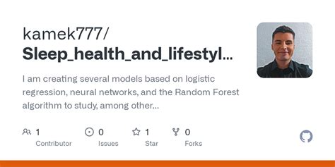 GitHub Kamek Sleep Health And Lifestyle Project Python Dashboard I Am Creating Several