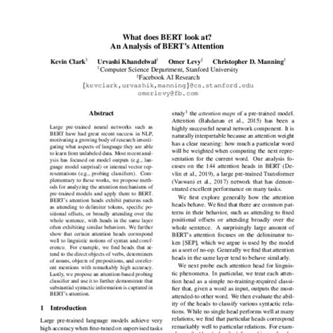 What Does Bert Look At An Analysis Of Berts Attention Acl Anthology