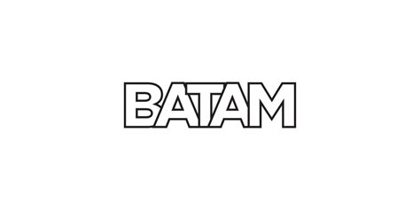 Batam In The Indonesia Emblem Design Features Vector Image