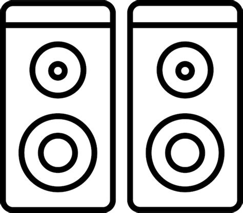 Premium Vector Speaker Outline Vector Illustration