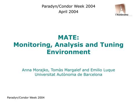ppt mate monitoring analysis and tuning environment powerpoint presentation id 3359709