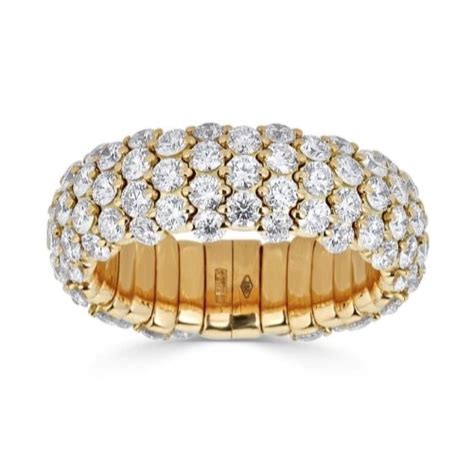 Zydo 18k Yellow Gold Diamond Stretch Ring