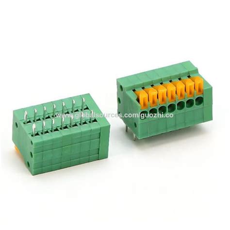 Buy Wholesale China Screwless Terminal Block Mm Pitch Pins Spring Terminal Block