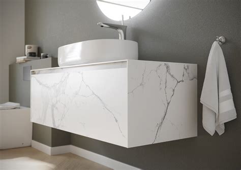 Тумба 120 см Stone ST120SV из керамогранита ПОДВЕСНАЯ Sancos БЕЗ ...