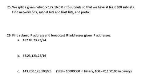 Solved 25 We Split A Given Network 172 16 0 0 Into