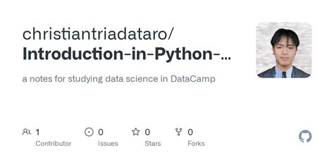 Github Christiantriadatarointroduction In Python Datacamp A Notes