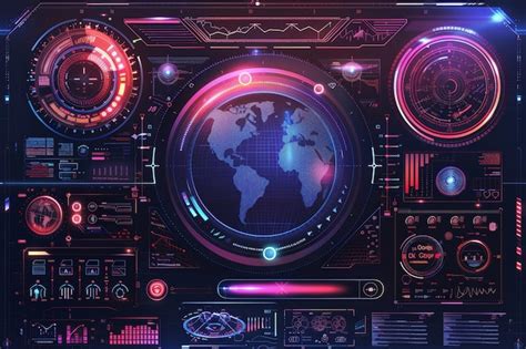 premium photo hud interface graphic elements sci futuristic user interface callouts arrows