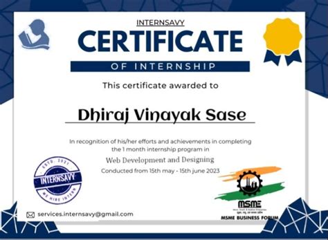 Internsavy Internship Webdevelopment Dhiraj Sase
