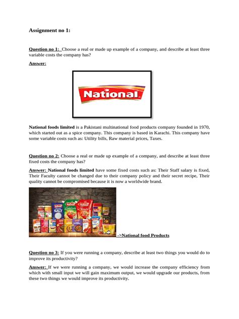 Assignment No 1 2 Pdf