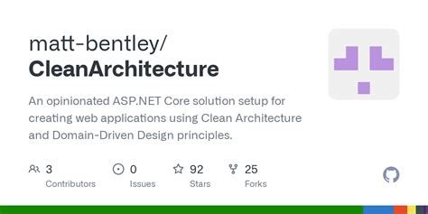 Github Matt Bentley Cleanarchitecture An Opinionated Asp Net Core Solution Setup For Creating