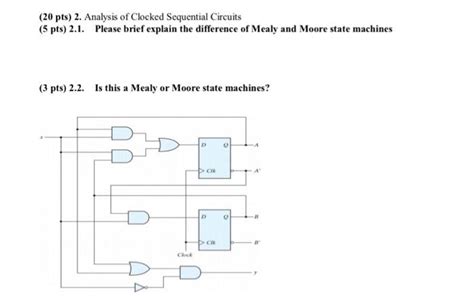 solved 20 pts 2 analysis of clocked sequential circuits