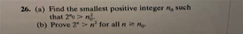 Solved A Find The Smallest Positive Integer N Such Chegg