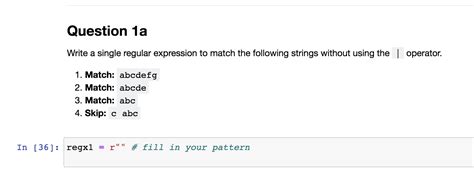 Solved Question 1a Write A Single Regular Expression To