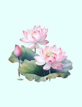 中国风水墨水彩春天夏天画十二月花信八月栀子花图片 潮国创意