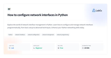 How To Configure Network Interfaces In Python Labex