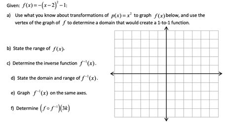 solved given f x x 2 1 a use what you know about