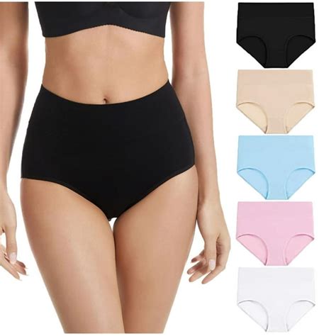 Fatyb Womens Cotton Underwear High Waist Comfort Briefs Full Coverage