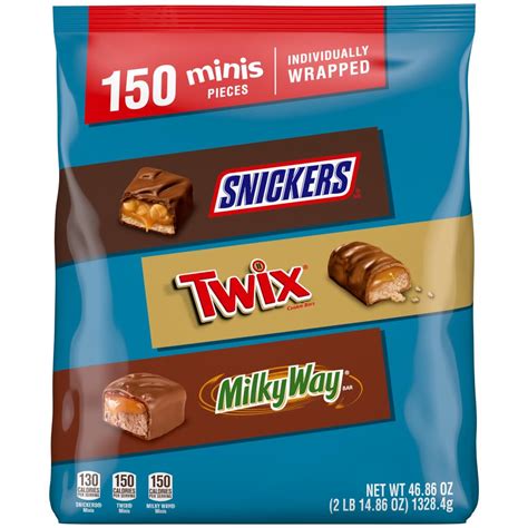 Mars Snickers Twix And Milky Way Minis Chocolate Candy Bars
