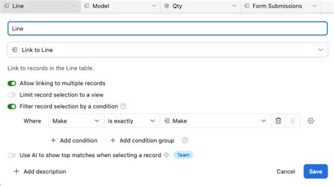 Add Record And Give List Of Options Based On Existing Records Airtable Community