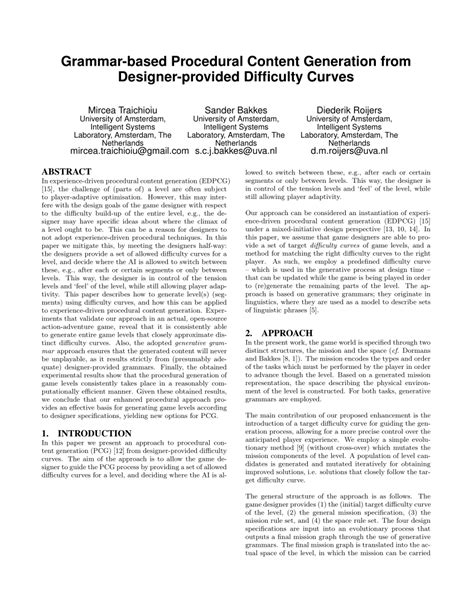 Pdf Grammar Based Procedural Content Generation From Designer