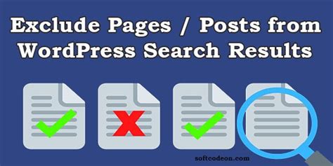 exclude pages from wordpress search results