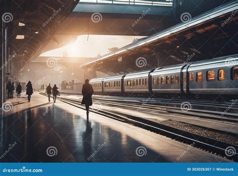 Passengers On Platform Of Peron Waiting For Classic Train Vector