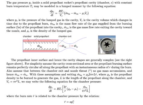 Rtc The Gas Pressure Pe Inside A Solid Propellant