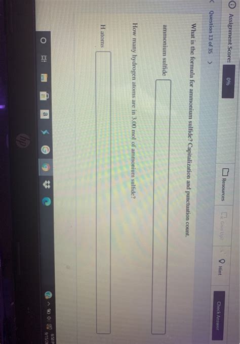 Solved Assignment Score 0 Resources Give Up Hint Check