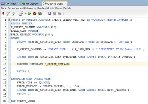 What Permission Is Needed To Allow A Create User Inside A Function