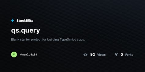 Qs Query StackBlitz