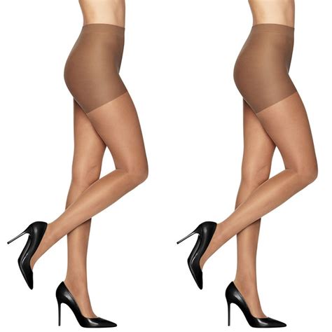 Leggs Sheer Energy Medium Leg Support Control Top Sheer Tights L