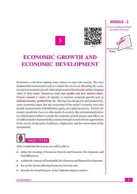 318 Economics Eng Lesson 3 27 Economic Growth And Economic Development Economics Module 2