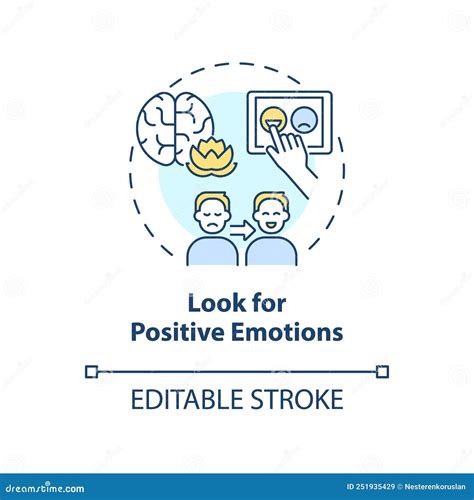 Look For Positive Emotions Concept Icon Stock Vector Illustration Of