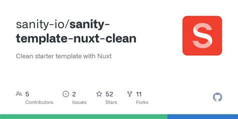 Github Sanity Iosanity Template Nuxt Clean Clean Starter Template