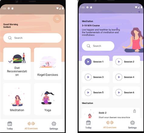 exercises app built with flutter